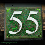 Mosaic House Number 55 in Greens by Nutmeg Designs - Nutmeg Designs ...