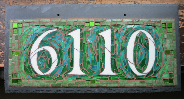 Fresh Green House Number for a La Mesa, CA Bungalow - Nutmeg Designs ...