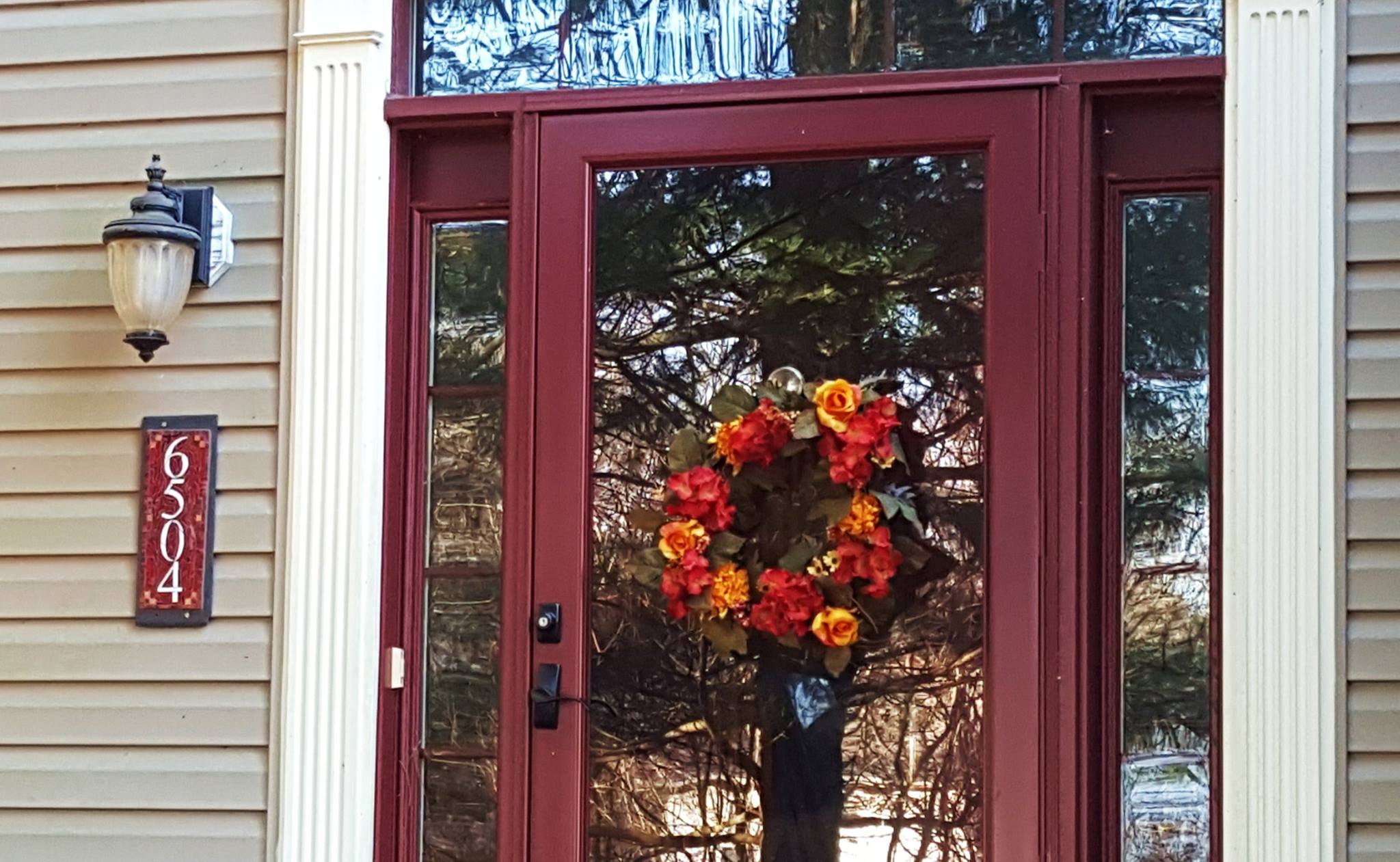 Vibrant Vertical House Number in Roycroft Red - Nutmeg Designs ...