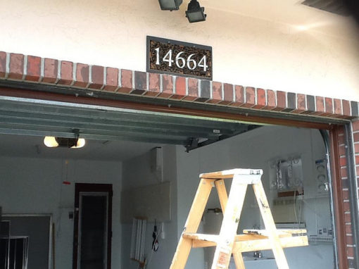 Elegant 5 Digit House Number Plaque in Dark Brown and Copper for a ...